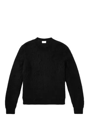 Saint Laurent Slim-fit Mohair-blend Sweater - Black