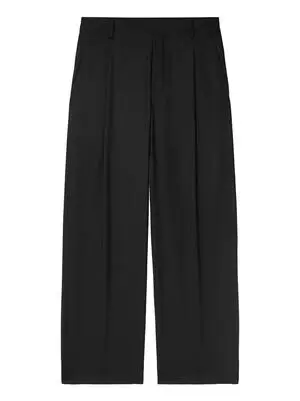 Nn07 Kay 1088 Straight-Leg Pleated Recycled Woven Trousers 29W 32L Black