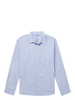 MFPEN Distant Striped Organic Cotton-poplin Shirt - Blue