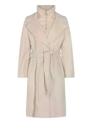 MOORER Belted Zip Coat - Neutrals
