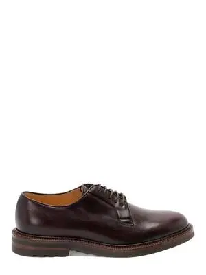 Brunello Cucinelli Leather Lace-up Shoes - Brown