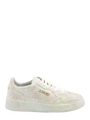 AUTRY Medalist Rhinestone Embellished Sneakers - White