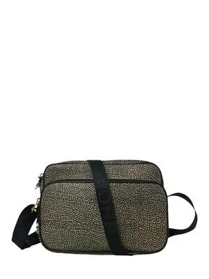 Borbonese Patterned Camera Crossbody Bag - Black