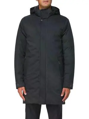 MOORER Hooded Coat - Blue