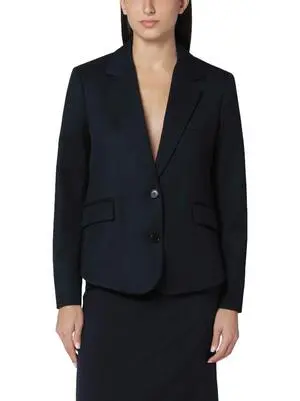 Loewe Double-breasted Wool Coat - Blue