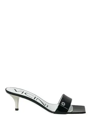 Vicini Square-toe Heeled Sandals - Black