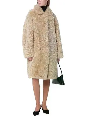 SWD BY S.W.O.R.D. Camille Cocoon Faux Fur Coat - Neutrals