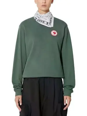 Fjallraven Logo Patch Crew Neck Top - Green