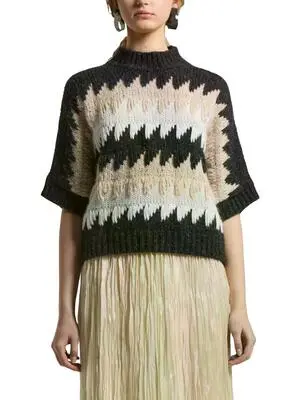 Peserico Geometric-pattern Sweater - Neutrals