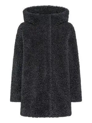 RRD Hooded Lamb Coat - Black