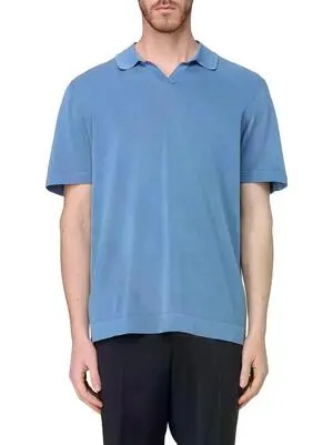 DRUMOHR Frosted Button T-shirt - Blue