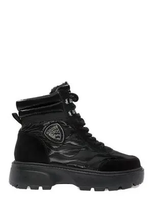 BLAUER. Quilted Lace-Up Boots