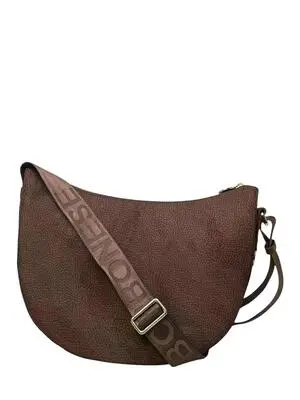 Borbonese Luna Zip Crossbody Bag - Brown