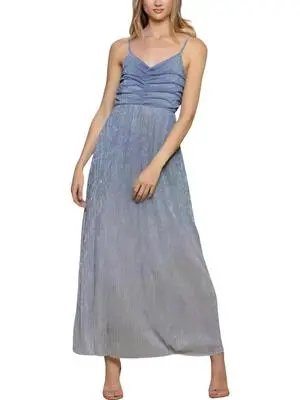 KOCCA Margot Ruched Maxi Dress - Blue