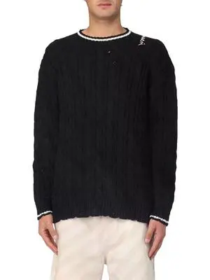 Marni Cable-knit Round-neck Sweater - Black