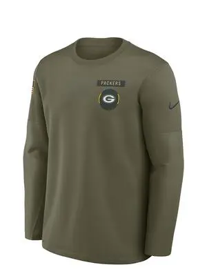 Nike Green Bay Packers Salute To Service Sideline Nfl Pullover Crew - Brown