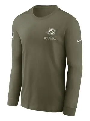 Nike Miami Dolphins Salute To Service Nfl Long-sleeve T-shirt - Brown