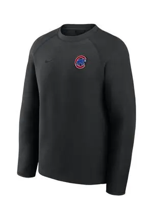 Nike Chicago Cubs Tech Fleece Mlb Pullover Crew - Black