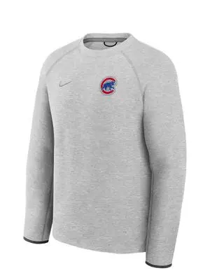 Nike Chicago Cubs Tech Fleece Mlb Pullover Crew - Grey