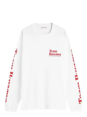 TEAM IKUZAWA Logo Longsleeve T-shirt - White