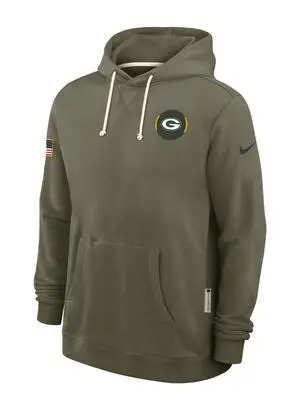 Nike Green Bay Packers Salute To Service Sideline Dominant Force Nfl Pullover Hoodie - Brown