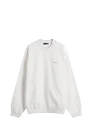 COLE BUXTON Mini Logo Boxy Fit Sweatshirt - Light Grey Marl
