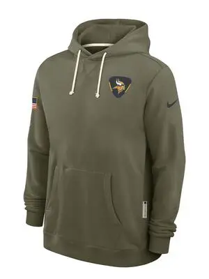 Nike Minnesota Vikings Salute To Service Sideline Dominant Force Nfl Pullover Hoodie - Brown