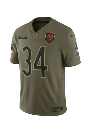 Nike Walter Payton Chicago Bears Salute To Service Retired Dri-fit Nfl Limited Jersey - Brown