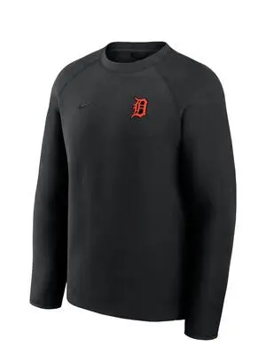 Nike Detroit Tigers Tech Fleece Mlb Pullover Crew - Black