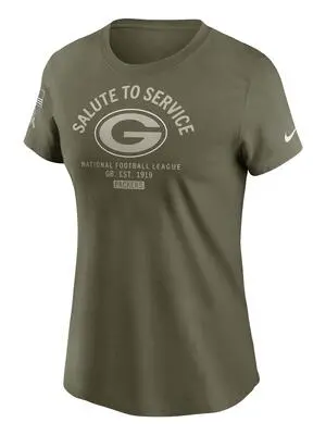 Nike Green Bay Packers Salute To Service Sideline Nfl T-shirt - Brown