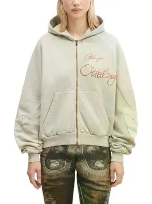 Ottolinger Embroidered Zip-up Hoodie - Neutrals