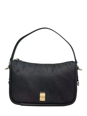 Borbonese Textured Shouder Bag - Black