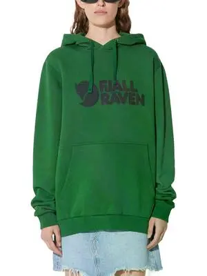 Fjallraven Logo Hooded Sweatshirt - Green