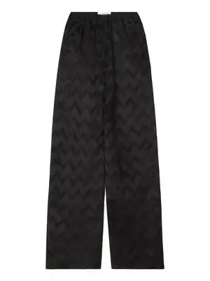 LANVIN Chevron Pattern Drawstring Trousers - Black