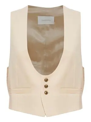 Zimmermann Wool Vest - Cream
