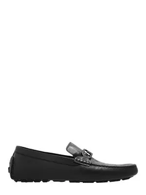Fendi Leather Moccasins - Black