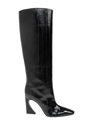 Fendi Heeled Knee High Boots - Black