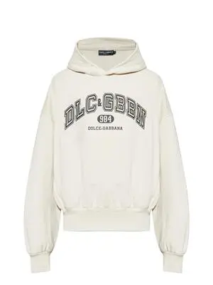 Dolce & Gabbana Hooded Sweatshirt Cream