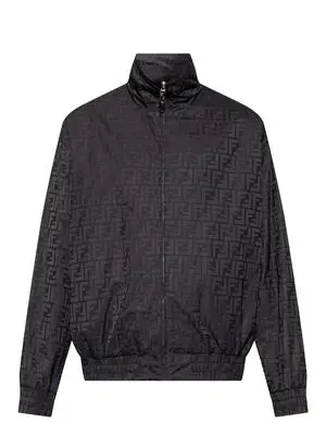 Fendi Jacket With Stand-up Collar - Black