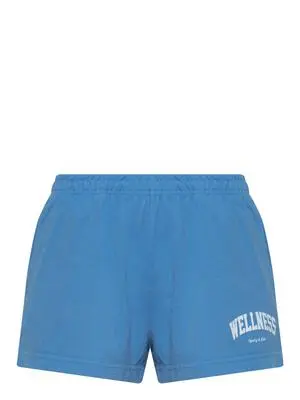 SPORTY & RICH Wellness Ivy Crewneck Shorts - Blue