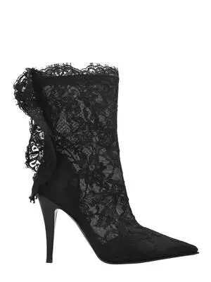 Alexander McQueen Lace Ankle Boots - Black