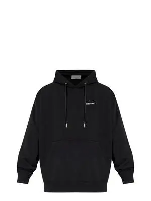 Off-White Oversized Graphic Hoodie - Black