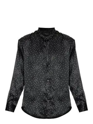 Dsquared2 Silk Shirt With Print - Black