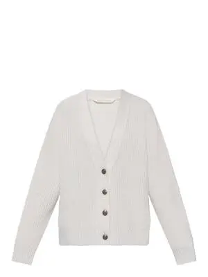 Palm Angels V-neck Knit Cardigan - Cream