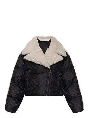 Palm Angels Short Faux Fur Jacket - Black