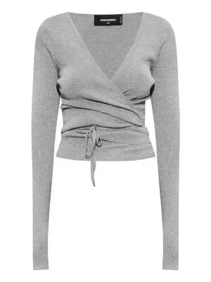 Dsquared2 Cardigan With Lurex Thread - Grey