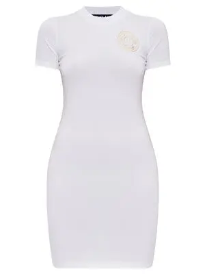 Versace Logo-printed Dress - White