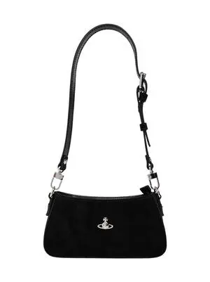 VIVIENNE WESTWOOD Suede Shoulder Bag - Black