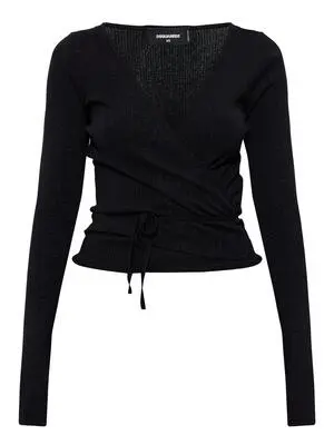 Dsquared2 Cardigan With Lurex Thread - Black