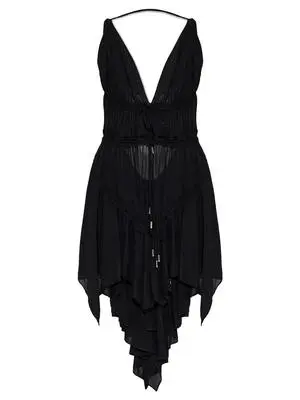 Dsquared2 Open Back Draped Dress - Black